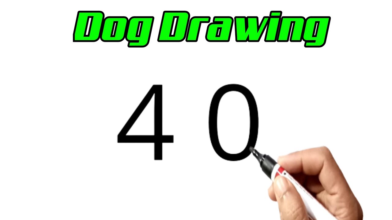 Dog Drawing for Beginners | How to Draw a Dog Step by Step With Numbers ...