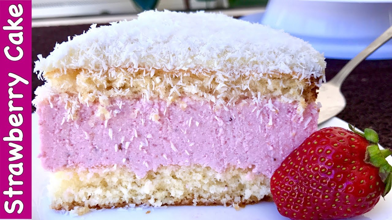 Strawberry Coconut Cake Recipe IT'S very YUMMY - YouTube
