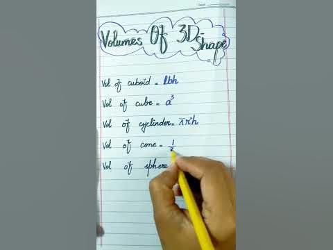 Volume of 3d shape - YouTube