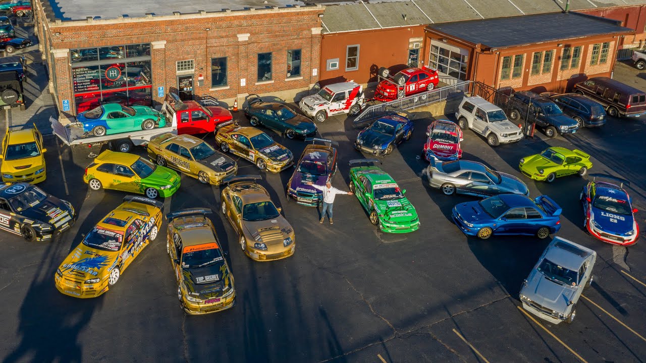 Encontrei o Paraíso dos carros JDM de Drift mais lendários do mundo ...