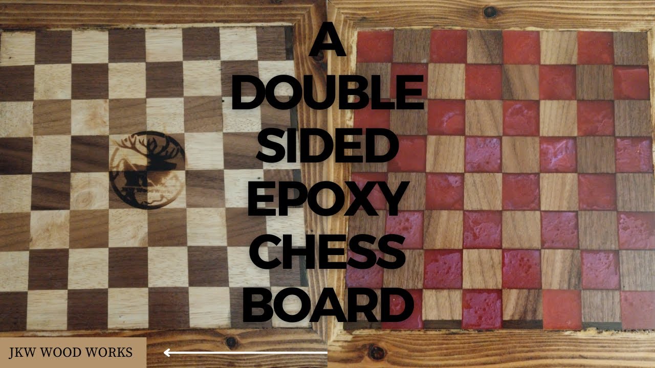 A Double Sided Epoxy Chess Board Build! #epoxy #dragonsbreath - YouTube
