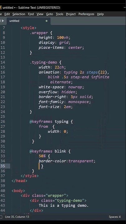 CSS Typing Effect | HTML CSS #shorts #coding - YouTube