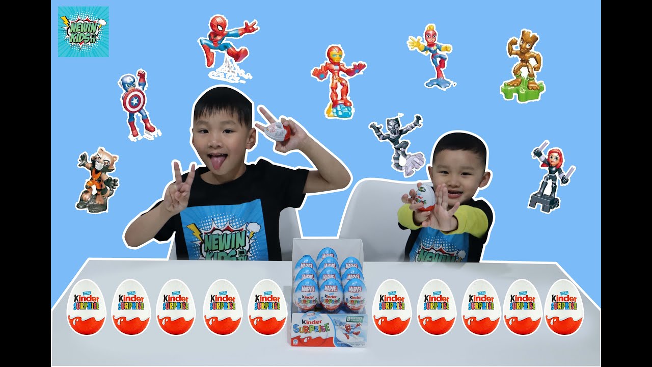 Marvel Kinder Surprise Eggs Toys Opening | Newin KidsTV - YouTube