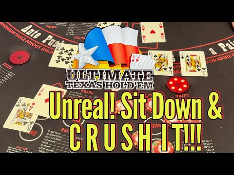 ULTIMATE TEXAS HOLD 'EM Live Play In Vegas & CRUSHING The Wins Right ...