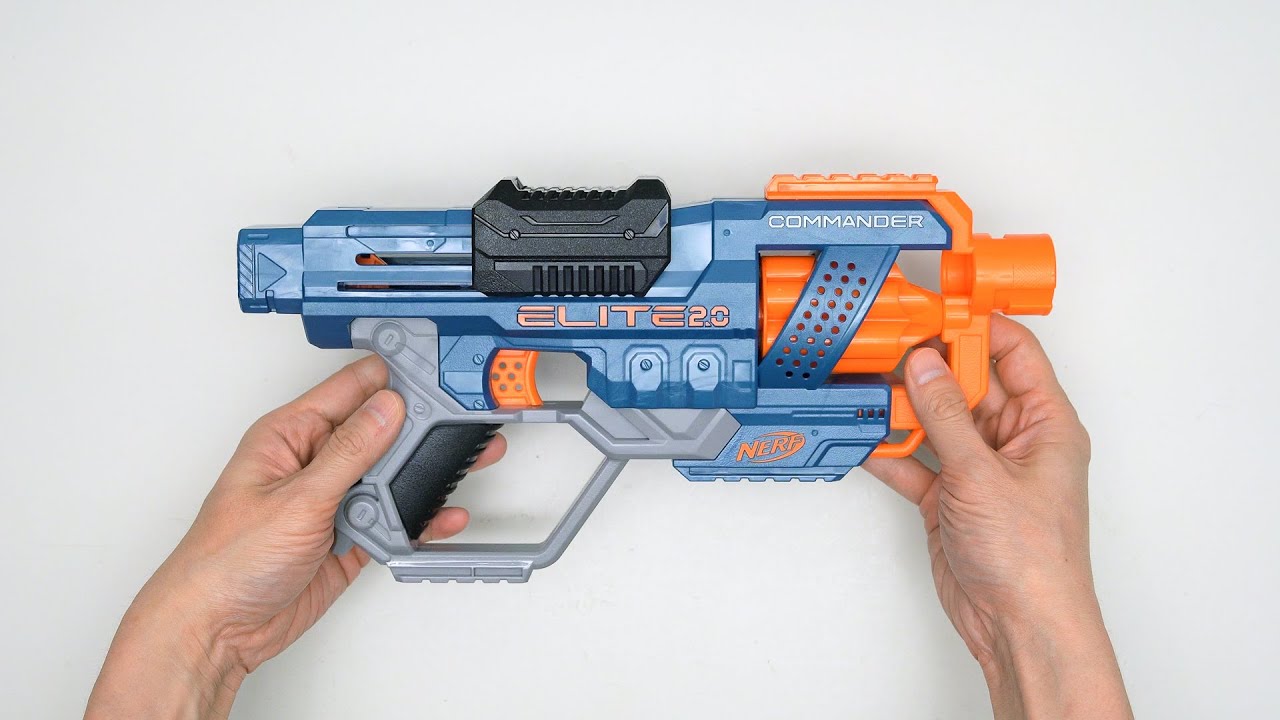 NERF Elite 2.0 Commander RD-6 Blaster Unboxing - YouTube