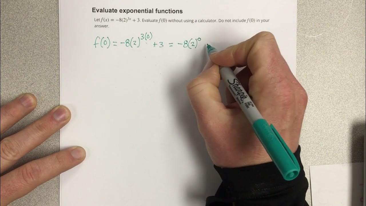 Evaluate exponential functions - YouTube