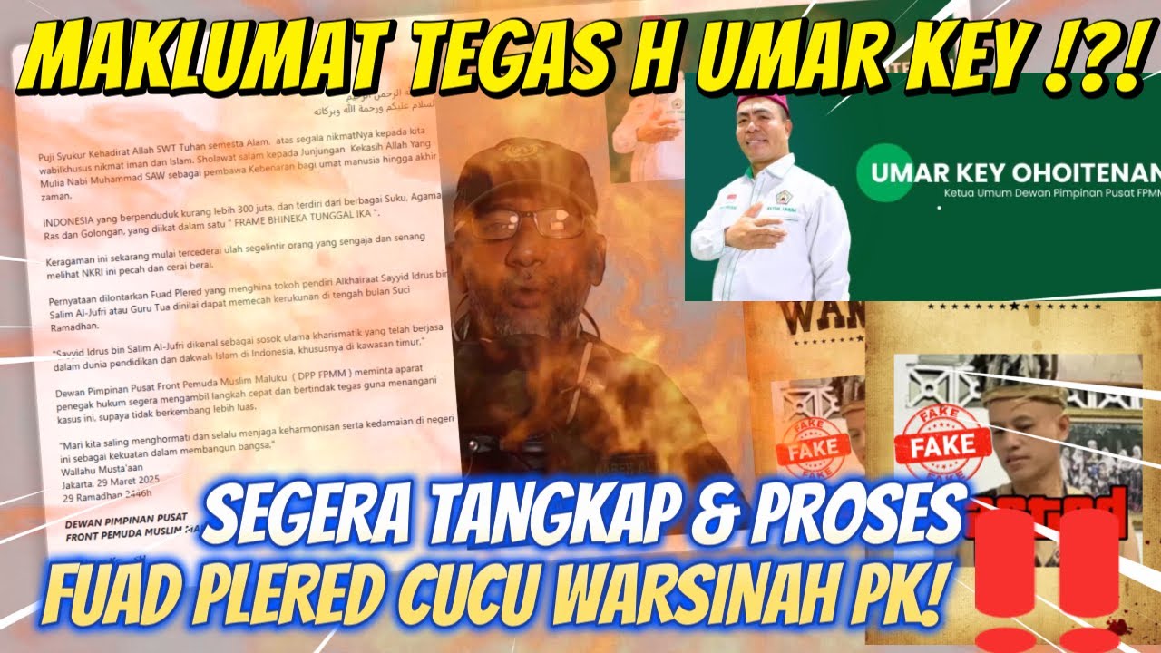 TEGAS ‼️BUNG HAJI UMAR KEY KETUA UMUM FPMM KELUARKAN MAKLUMAT‼️ TANGKAP & PROSES FUAD CUCU PK1‼️ ...