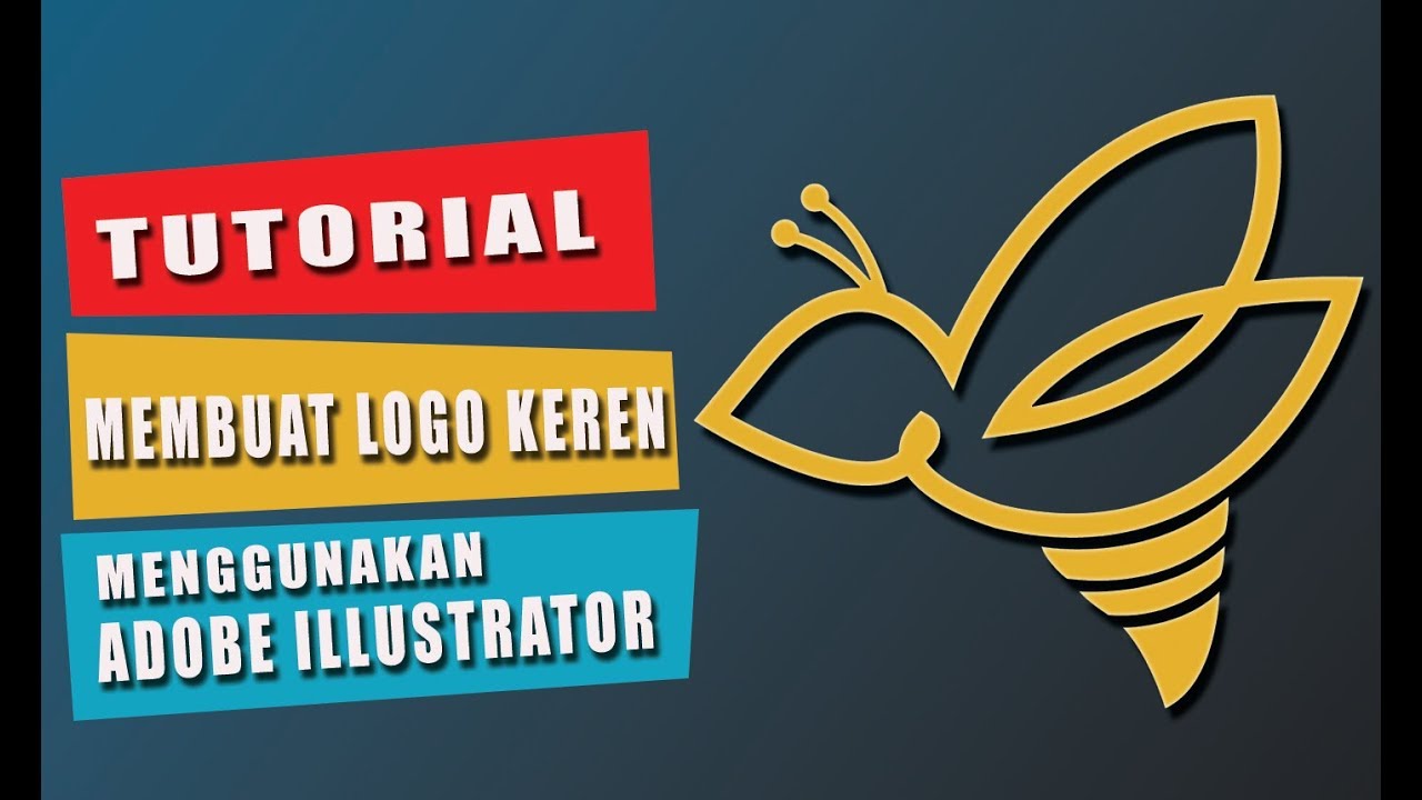 Adobe Illustrator Tutorials - Cara Mudah Membuat Logo Lebah Untuk ...