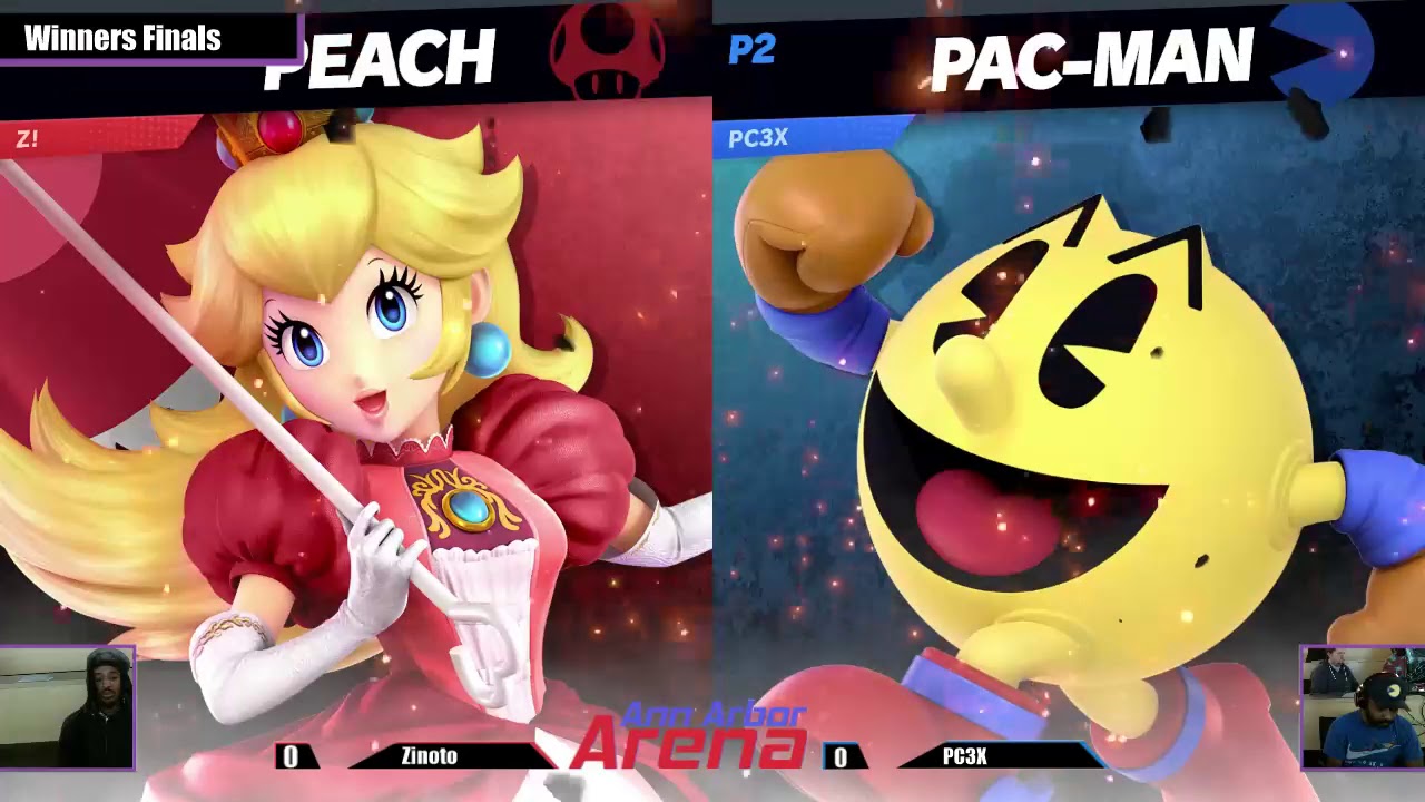 Ann Arbor Arena #23 Winners Finals PC3X (Pac-Man) vs Zinoto (Peach ...