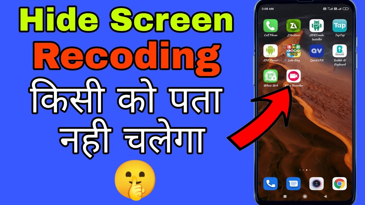 How To Enable Hidden Screen Recoding on Android Mobile | hide screen ...