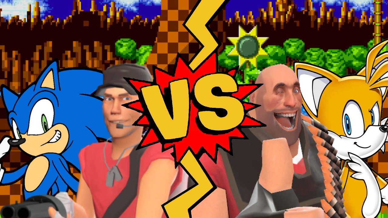 M.U.G.E.N Battles | Scout/Sonic vs Heavy/Tails - YouTube
