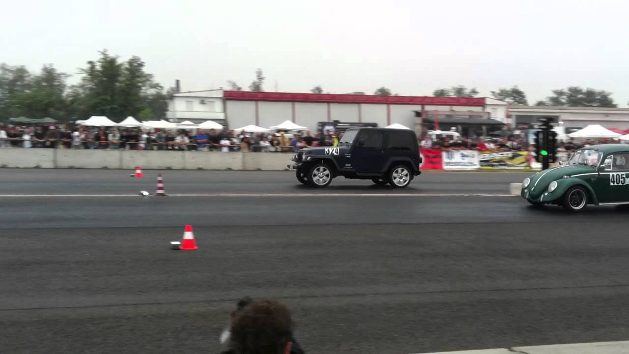 Jeep Wrangler TJ Turbo Drag Race - YouTube