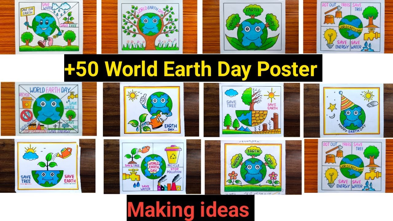 World Earth Day Poster Making Ideas / Earth Day Drawing / Easy Earth ...