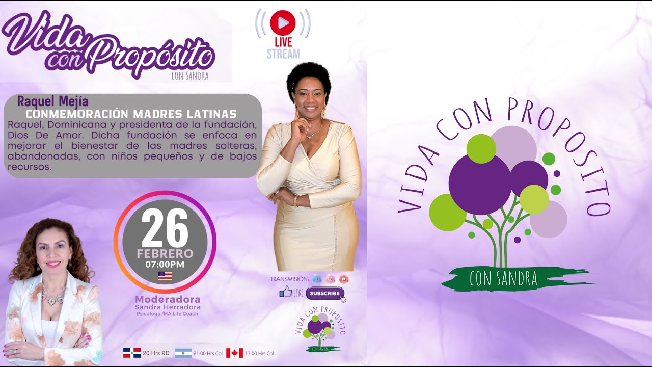 CONMEMORACIÓN MADRES LATINAS, Invitada, Raquel Mejía - YouTube