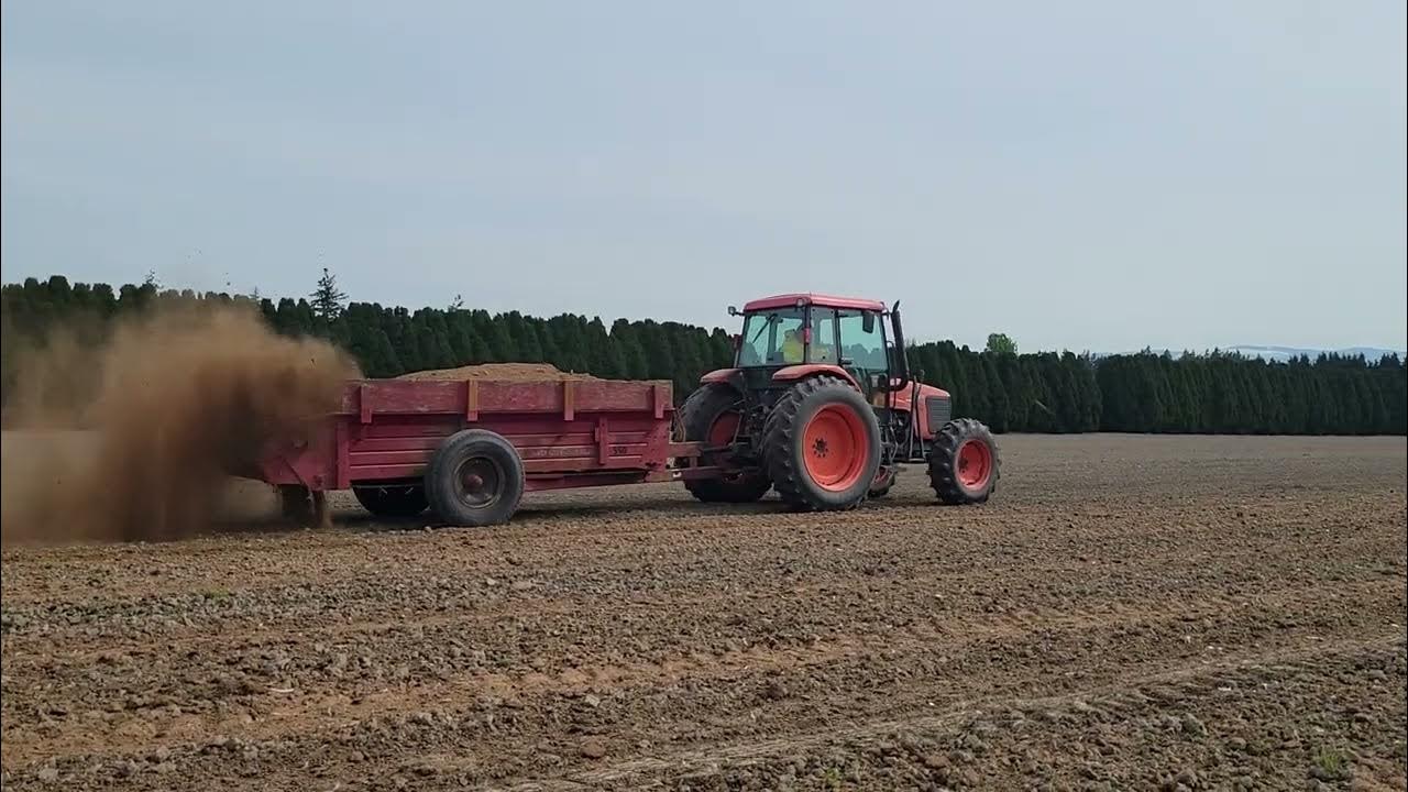 Spreading Chicken Manure - YouTube