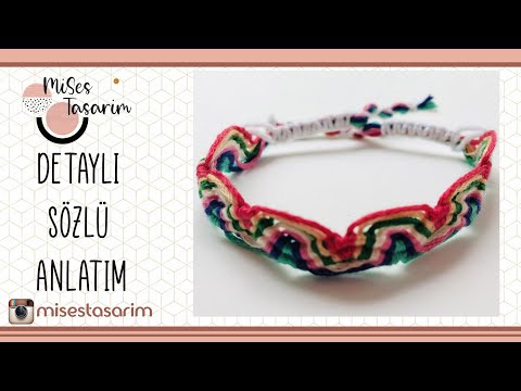 İpten Peru Dalgası Model Dostluk Bilekliği Yapın⚡️DIY⚡️ 🎁🏐