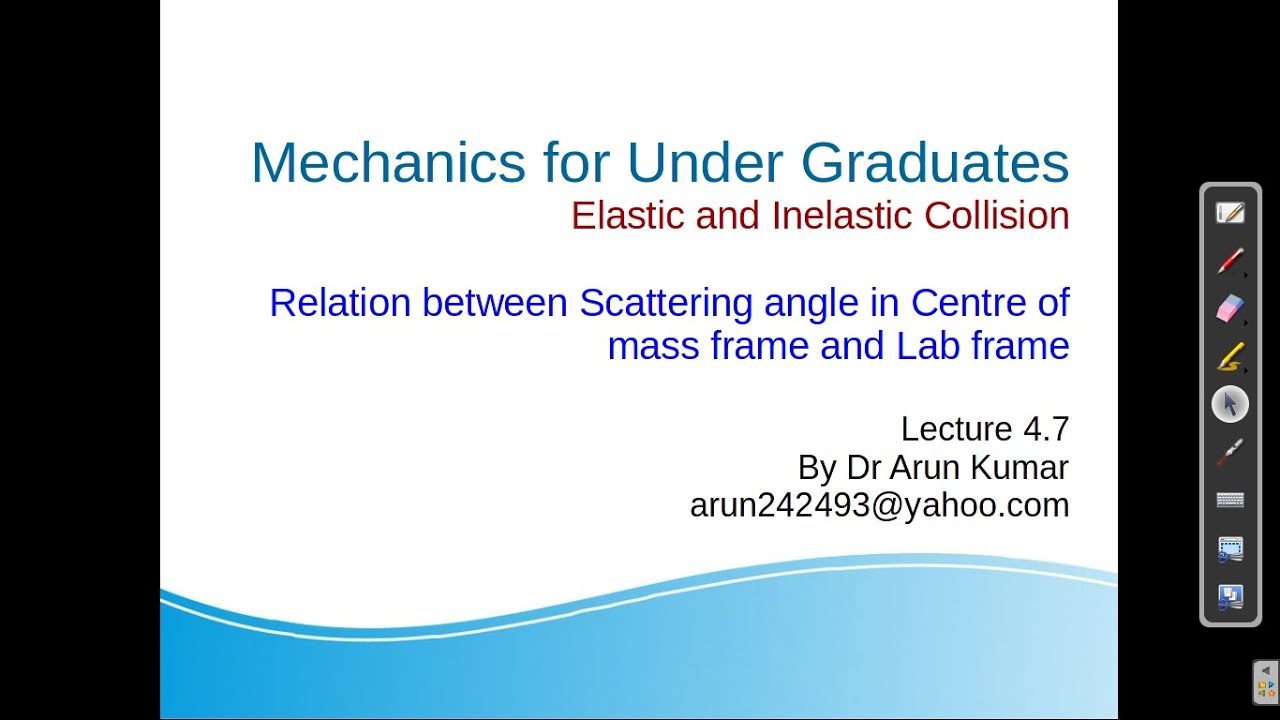 Lecture 4.7: Relation between Scattering angle in Centre of mass frame ...