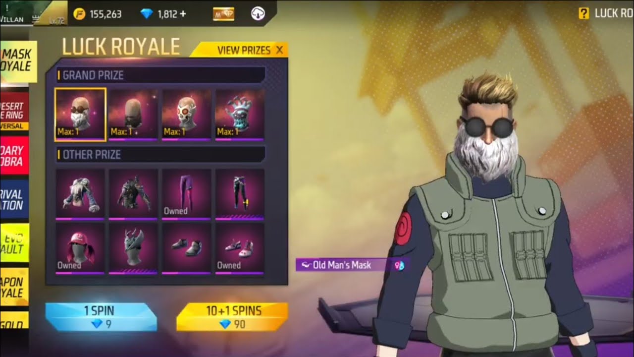 OLD MAN MASK নিতে কত Diamond লাগলো #ff #freefiremax #freefirebangladesh ...