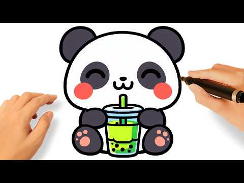 COMMENT DESSINER UN PANDA KAWAII FACILEMENT 🐼❤️