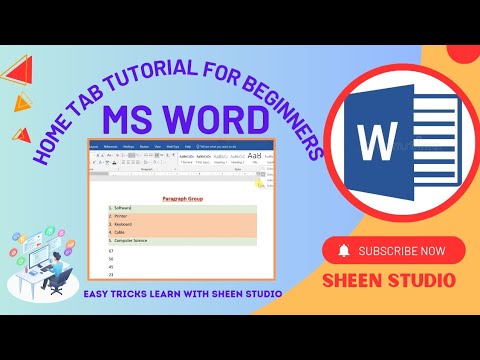 MS Word Home Tab Full Tutorial 💻 | step by step Guide for Beginners ...