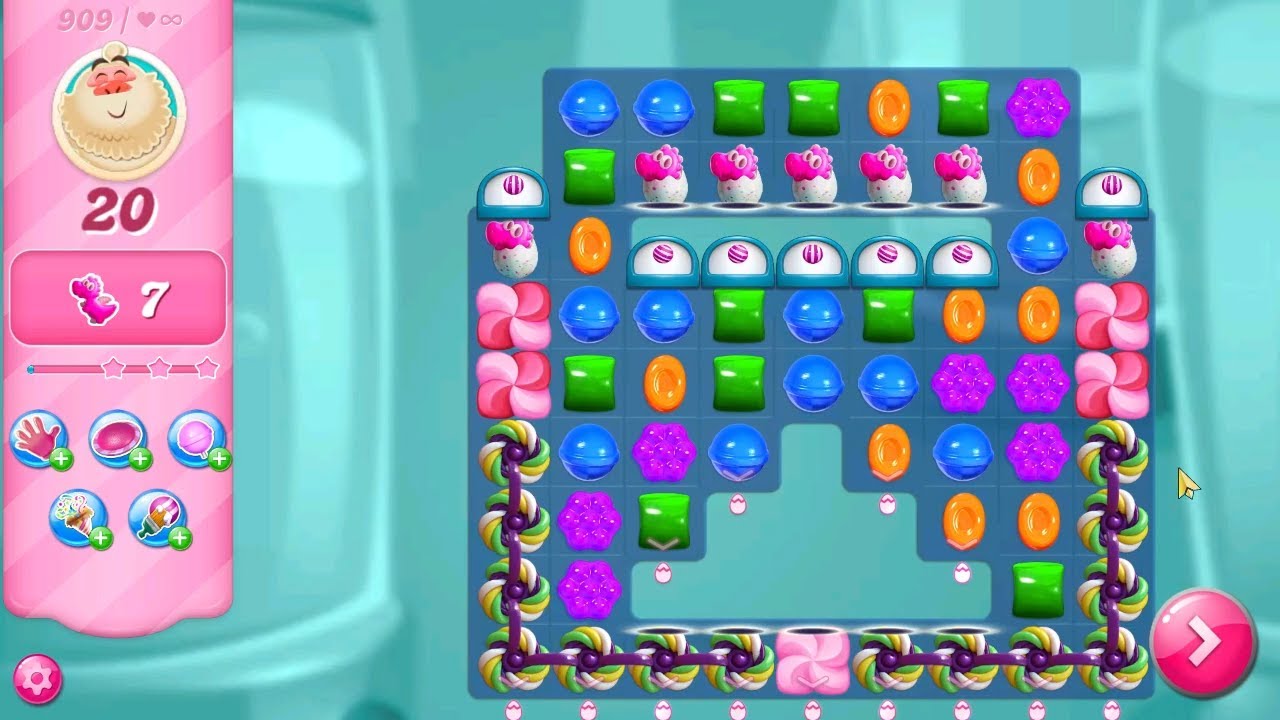 Candy Crush Saga LEVEL 909 NO BOOSTERS (new version)🔄 - YouTube