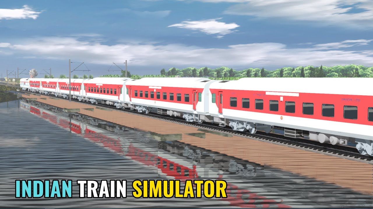 CROSSING FLOODED RIVER IN INDIAN TRAIN SIMULATOR || TRAINZ RAILROAD ...