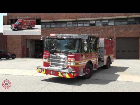 Willimantic Fire Department Engine 101 & Ambulance 701 responding to a ...