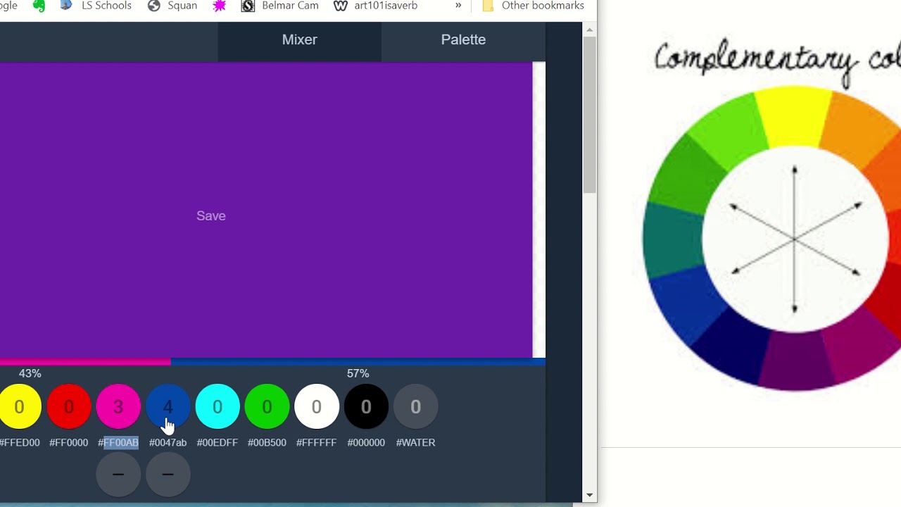 Complementary colors using Trycolors web site - YouTube