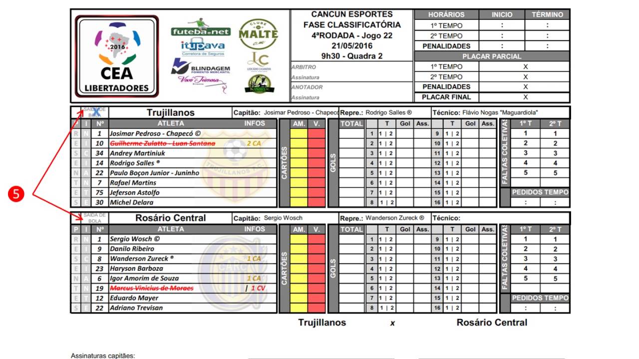 Como preencher a súmula - CEA 2016 - YouTube