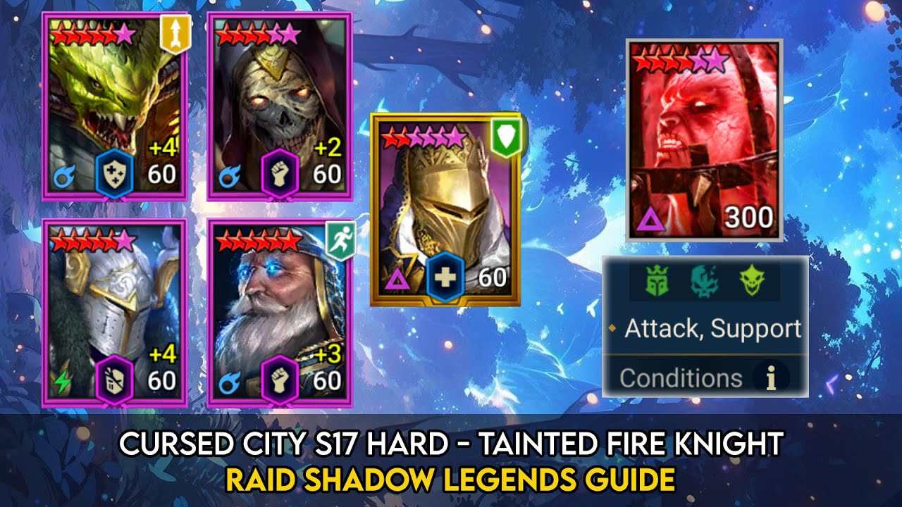 Cursed City S17 Hard - Fire Knight | Raid Shadow Legends Guide - YouTube
