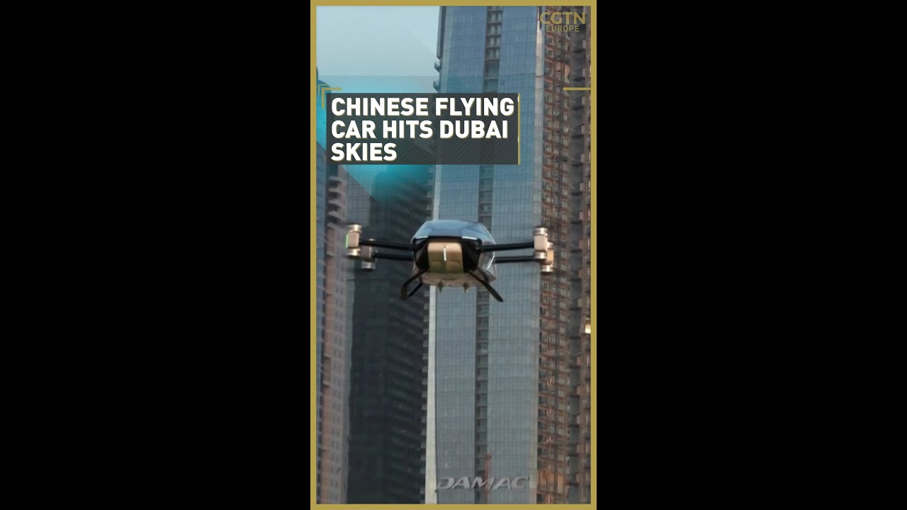 Chinese 'flying car' makes first public flight in Dubai - YouTube