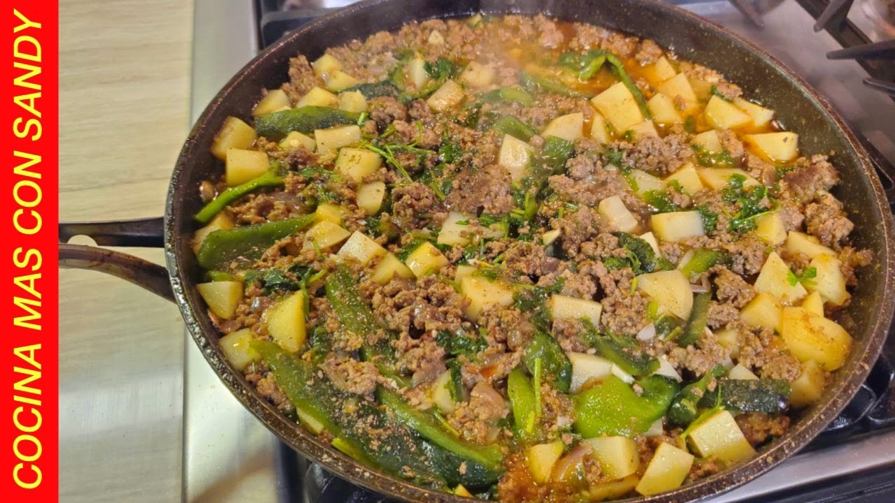 PICADILLO CON RAJAS, DELICIOSO 😋 - YouTube