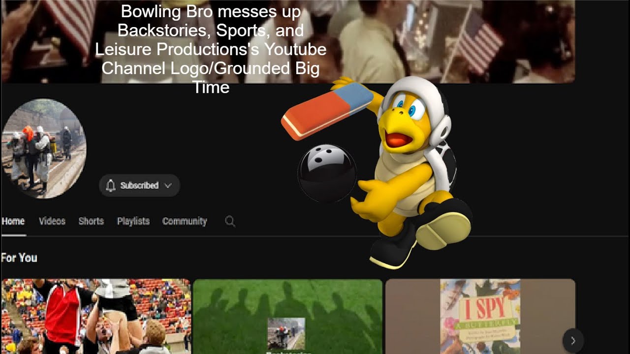 Bowling Bro Messes Up @backstories933's Channel Logo Grounded - YouTube
