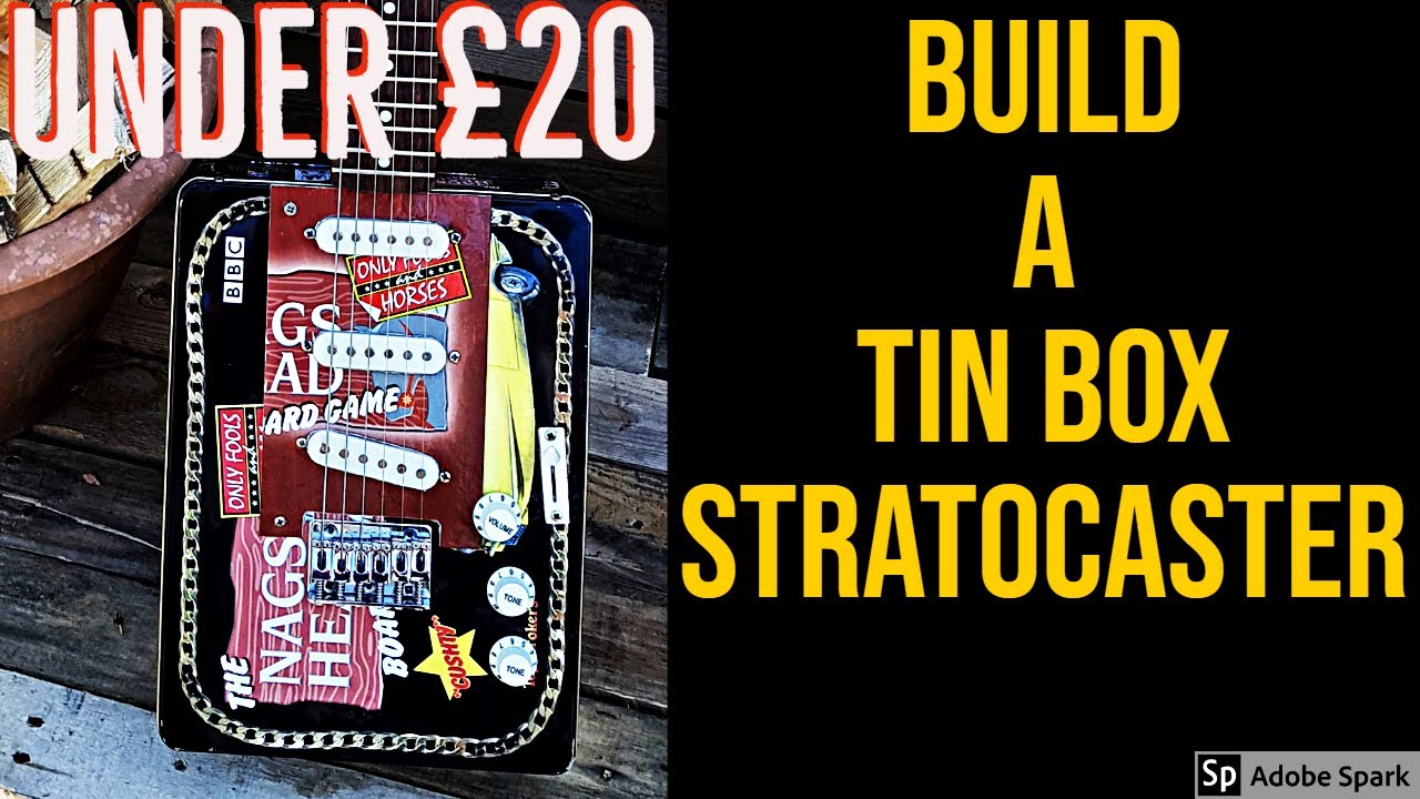 How To Make A 6 String Biscuit Tin Box Guitar for under £20. EASY ...