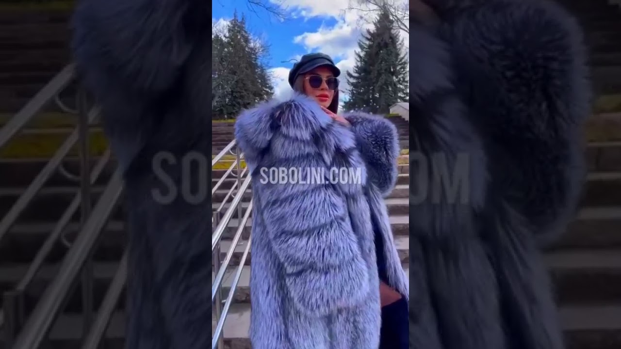 Sexy fashion fur coat made of Silver Fox Fur, from the brand ⚜️TM ...