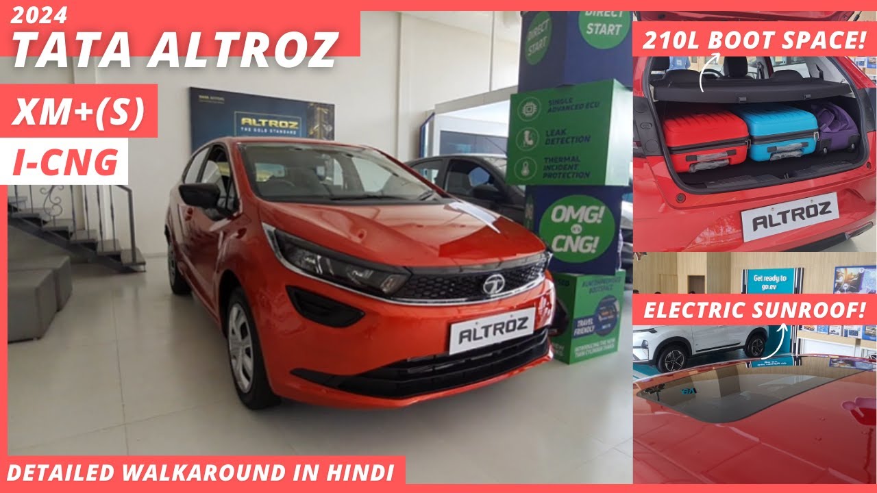 2024 Tata Altroz XM Plus S i-CNG Walkaround | Affordable CNG variant ...