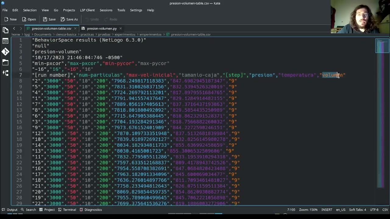 Práctica 6: Teoría cinética de los gases - Gráficar en python - YouTube