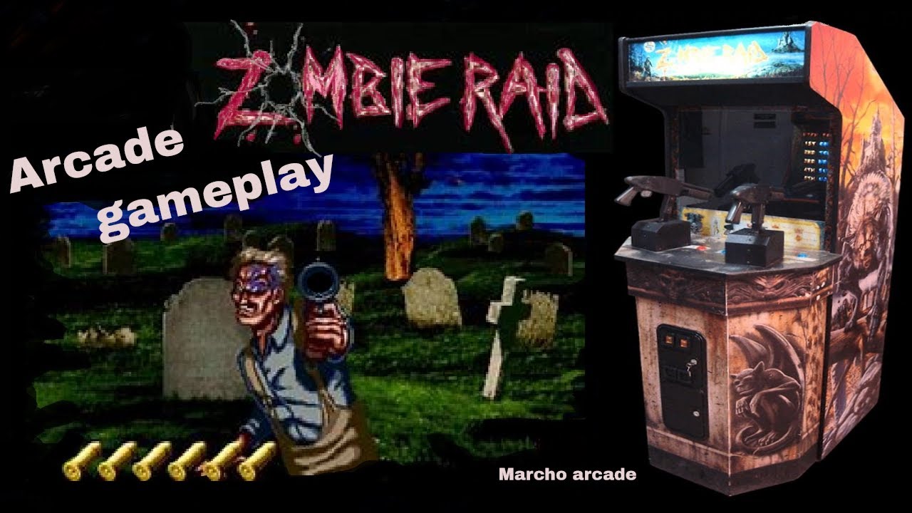 shoot Zombies in Zombie Raid arcade gameplay - YouTube
