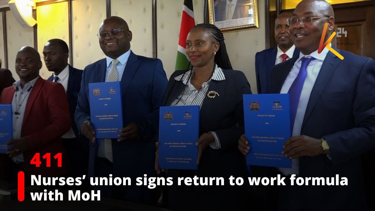 Nurses’ union signs return to work formula with MoH - YouTube