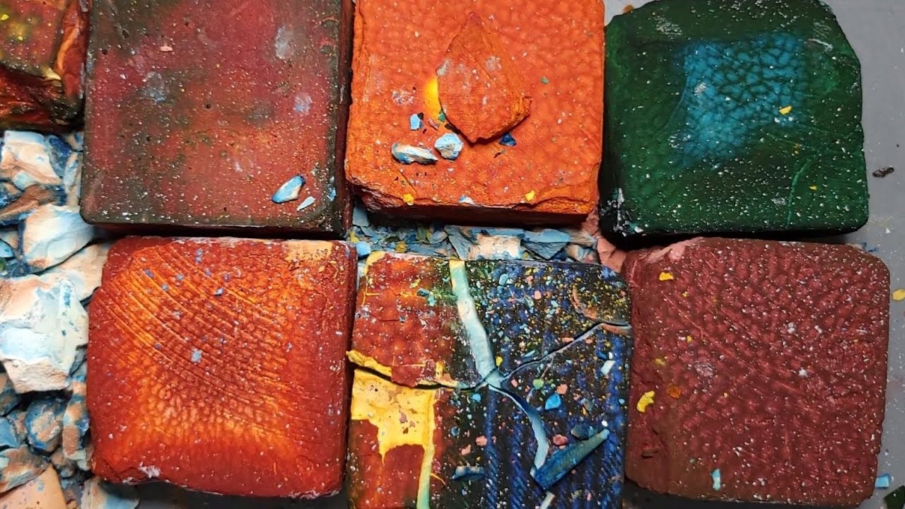 Dyed Blocks with Red & Black Cornstarch Paste ♥️♣️ - YouTube