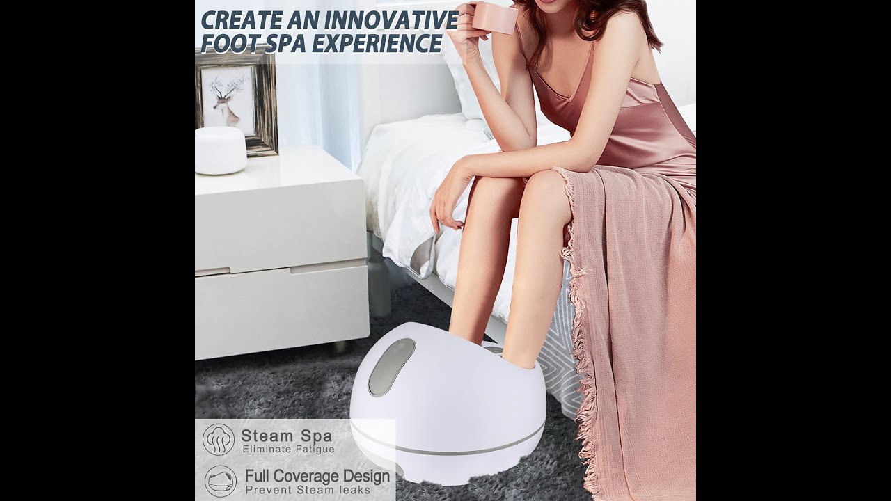 Keenray Fast Heating Steam Foot Spa Massager with Massage Rollers and ...