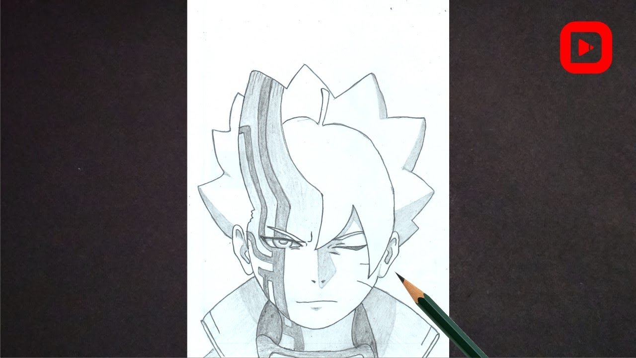 How to draw Boruto Otsutsuki Mode Mode || Boruto || Easy anime drawing ...