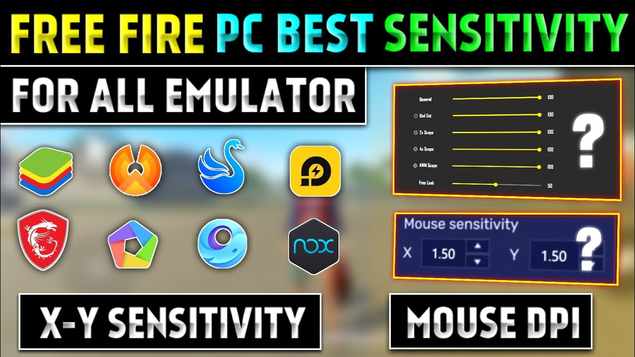 Best Free Fire Sensitivity For Pc | Free Fire All Emulator Best ...