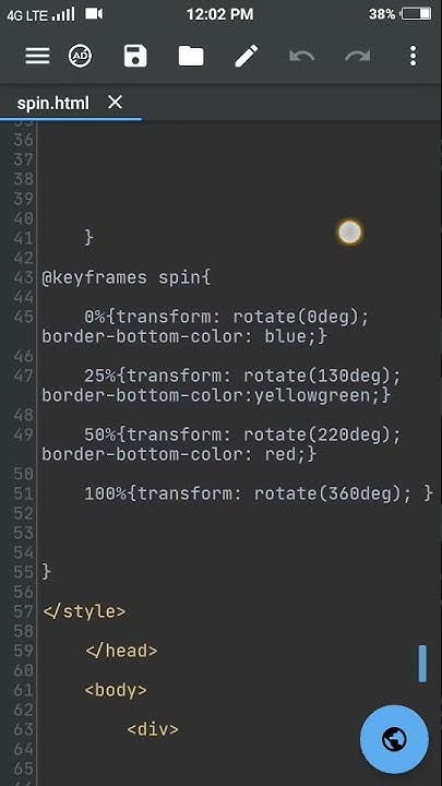Spin animation with CSS || Animation || HTML #html#css#animation - YouTube