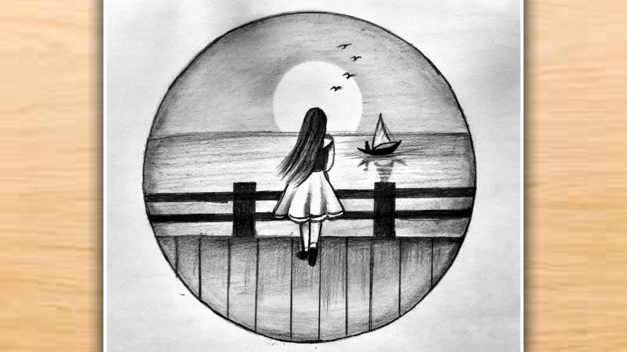 Circle Drawing | Circle Pencil Drawing | Circle Drawing Easy /Girl ...