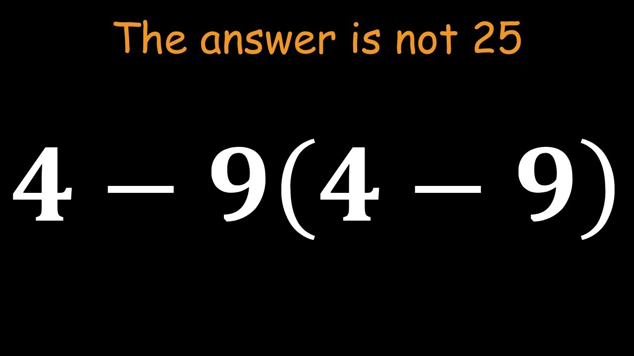 Can You Solve This Simple Math Problem Correctly? - YouTube