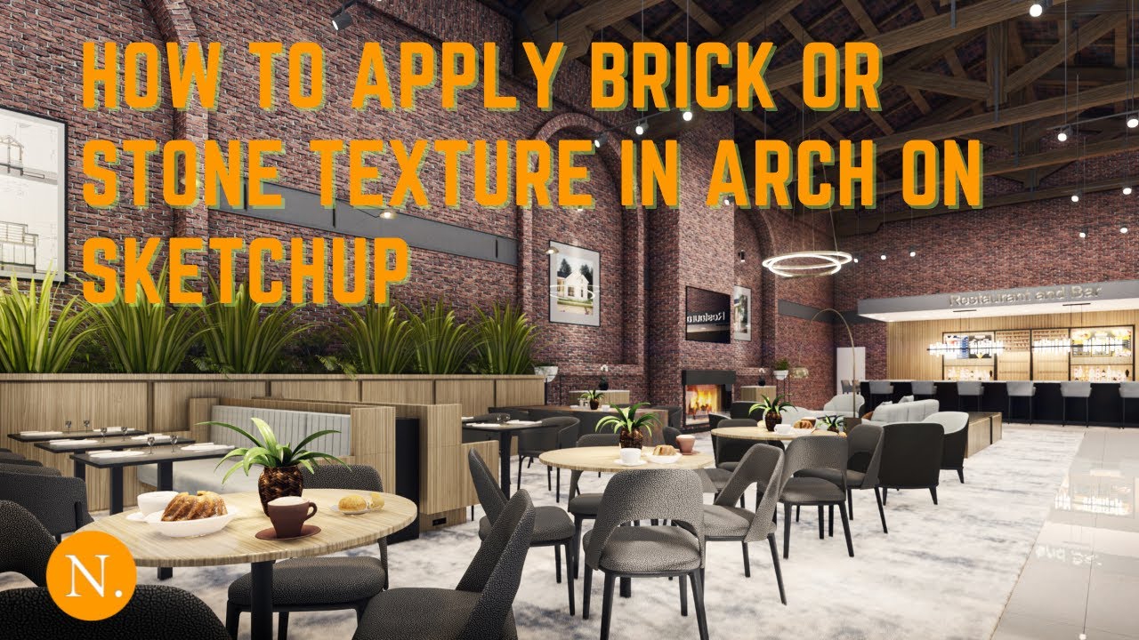 How to apply brick or stone texture in arch on SketchUp - YouTube