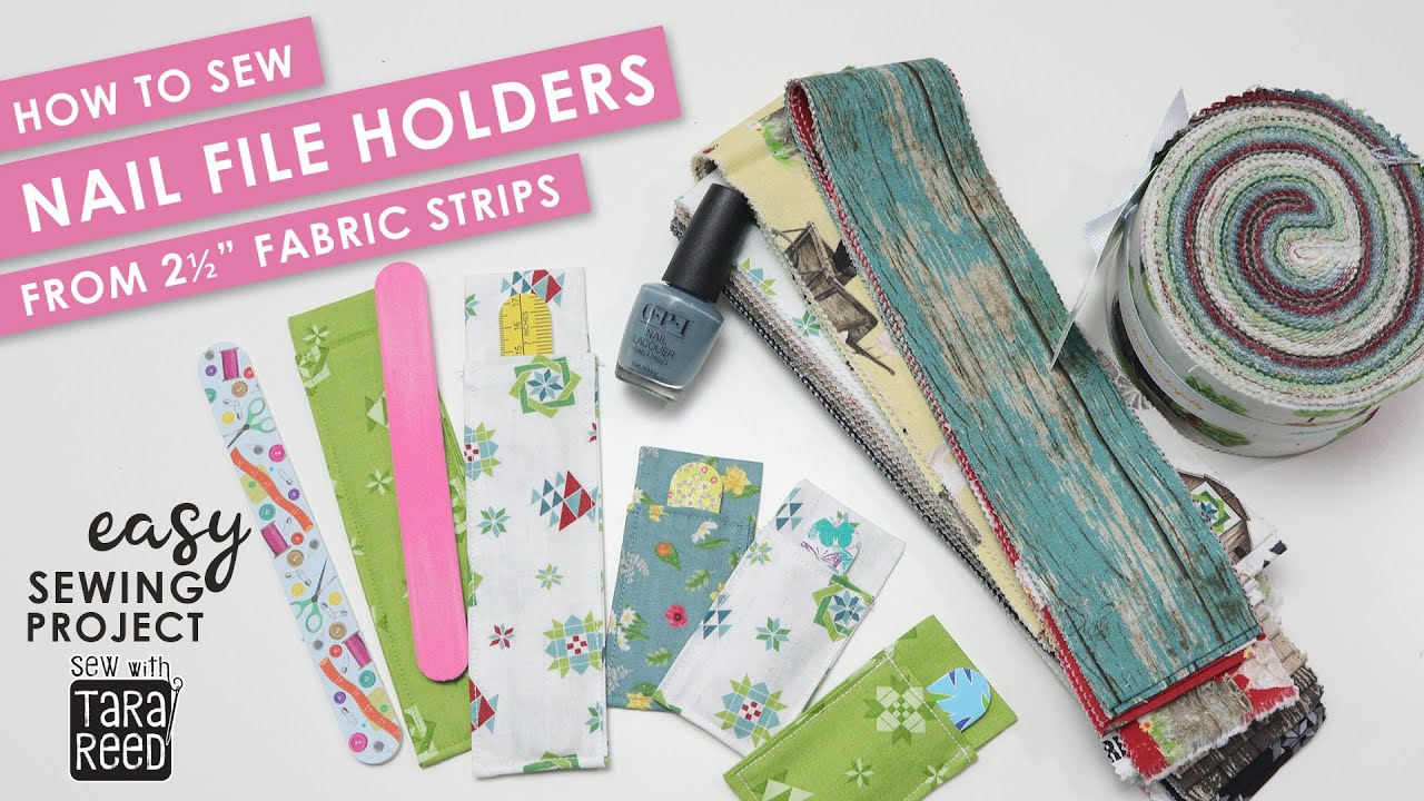 DIY Nail File Holder from fabric scraps - YouTube