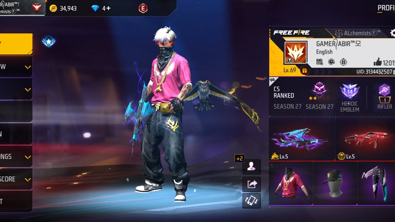 FREE FIRE BR RANK ☠️ gameplay #ff #brrank Abir official gamer/like ...