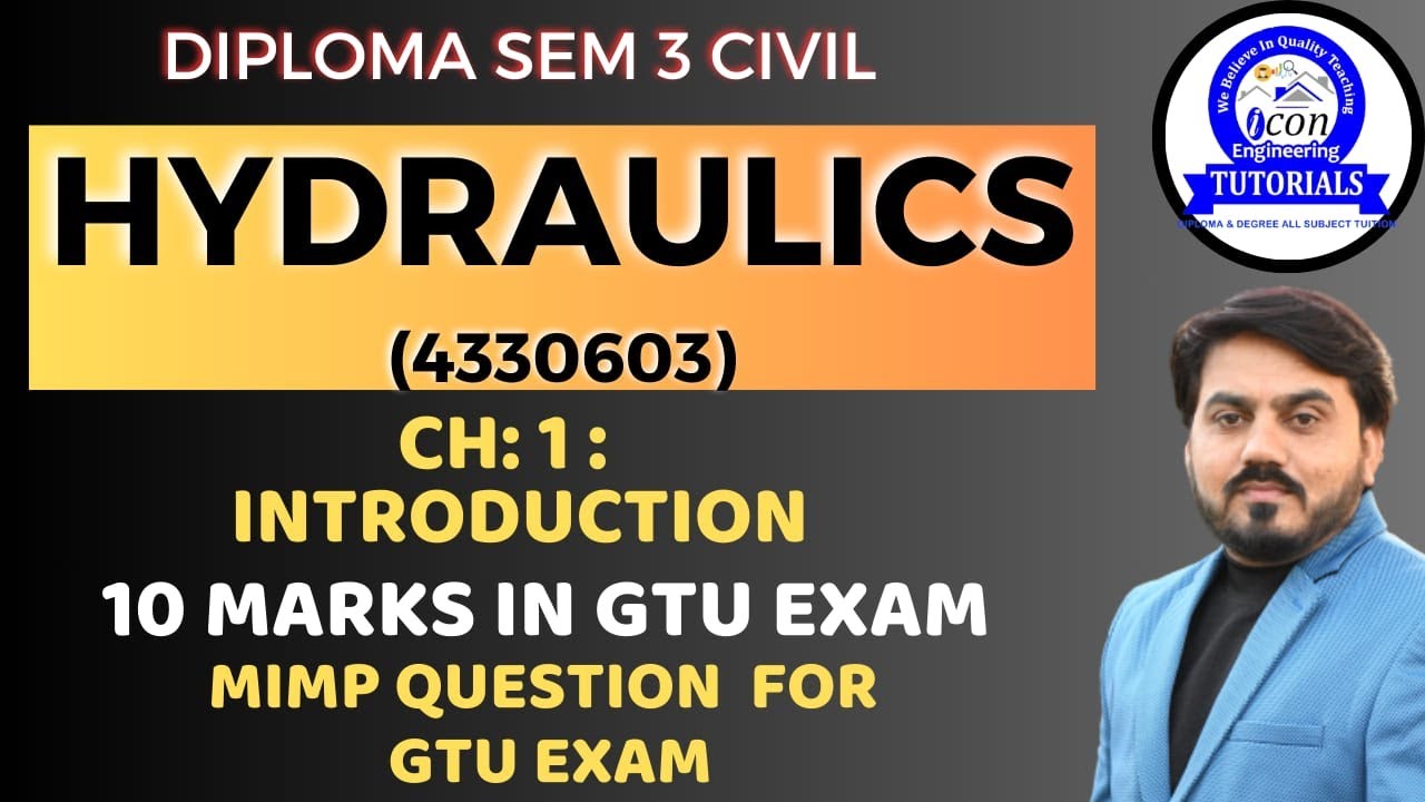HYDRAULICS MIMP QUESTIONS FOR GTU EXAM || CH 1 || DIPLOMA SEM 3 CIVIL || MIMP FOR GTU EXAM #gtu ...